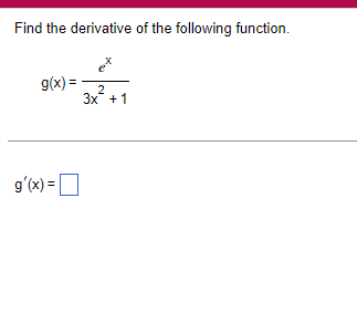 Solved Find the derivative of the following | Chegg.com