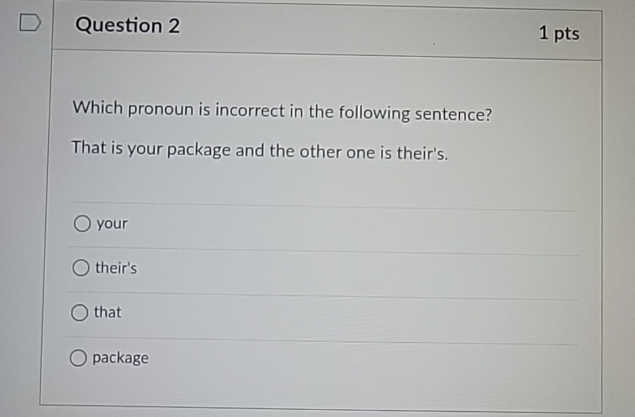 Solved Question 21ptsWhich pronoun is incorrect in the | Chegg.com