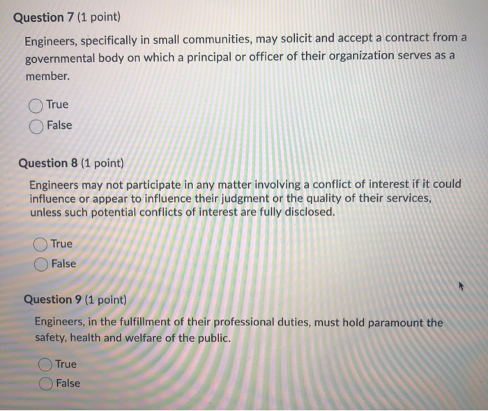 Solved Question 1 (1 point) Engineers shall not | Chegg.com
