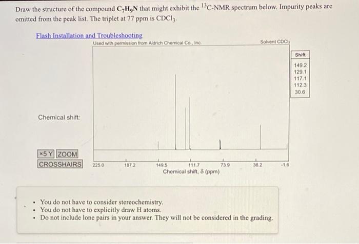 Solved draw the structurr of the compound C7H9N that might | Chegg.com
