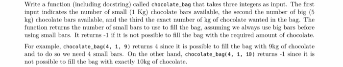 Solved Write a function (including docstring) called | Chegg.com