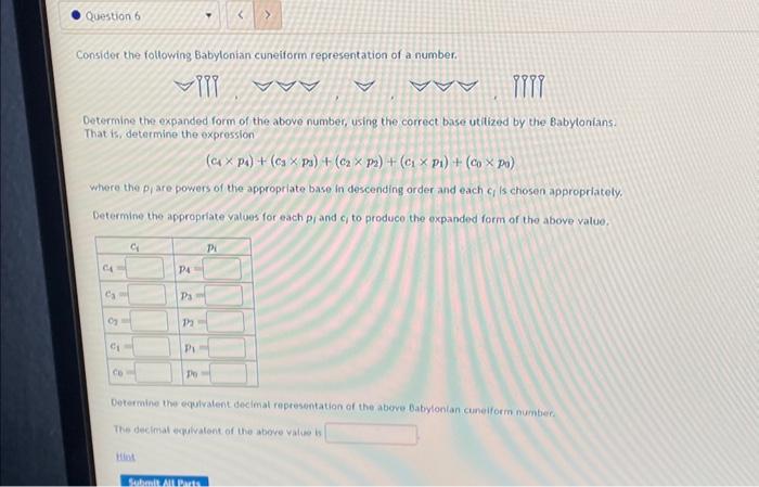 Solved Consider the following Babylonian cuneiform | Chegg.com