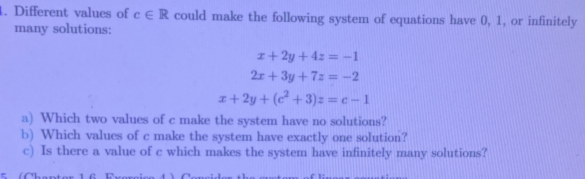 Solved Different values of cinR could make the following | Chegg.com
