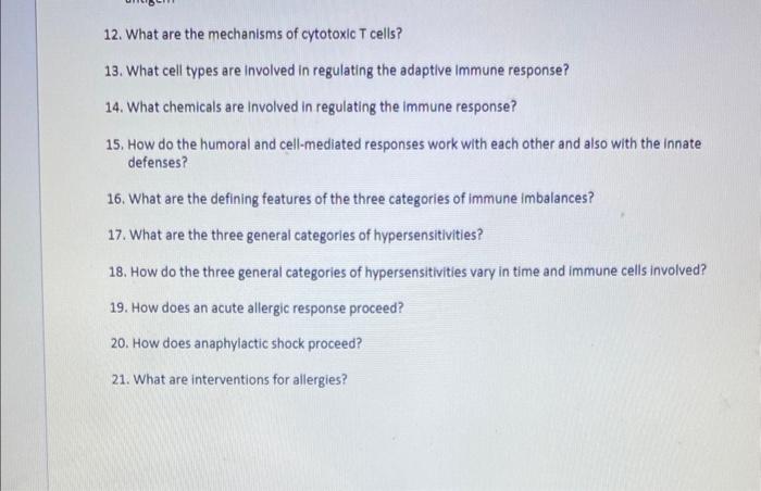 Solved 1. Where and how do lymphocytes develop | Chegg.com