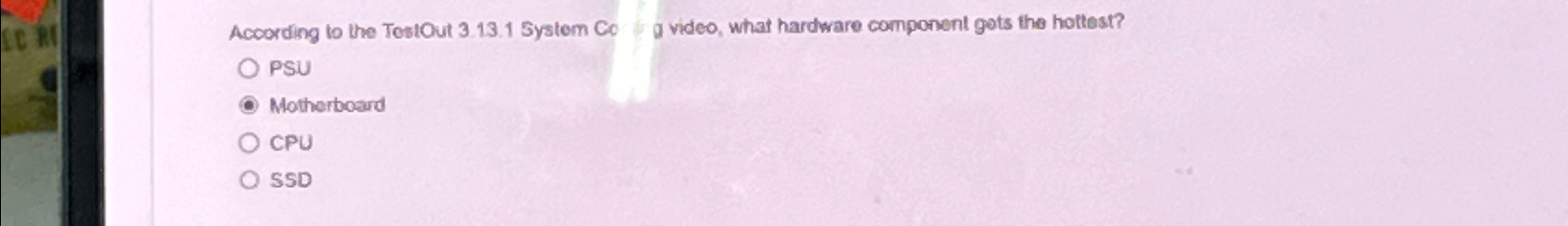 Solved Acoording to the TestOut 3.13 .1 ﻿System Co g video, | Chegg.com