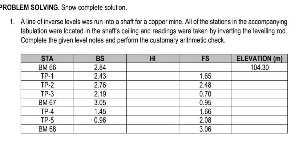 Solved PROBLEM SOLVING. Show complete solution. 1. A line of | Chegg.com