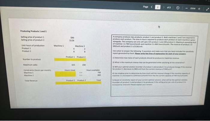 Solved produce each prodsct. The cime in hours hequered en | Chegg.com