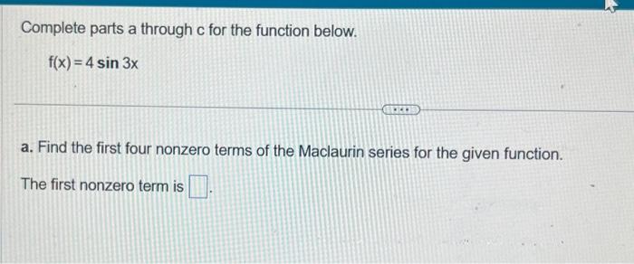 Solved Complete parts a through \\( \\mathrm{c} \\) for the | Chegg.com