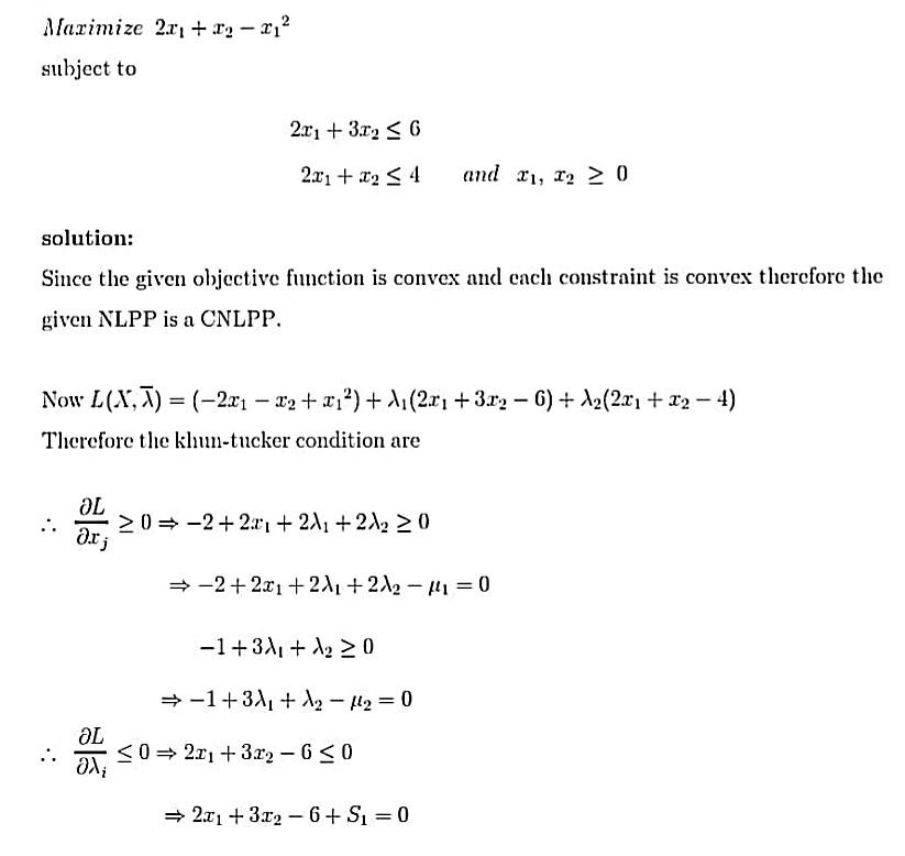 Solved Maximize 2x1+x2−x12 subject to 2x1+3x2≤62x1+x2≤4 and | Chegg.com