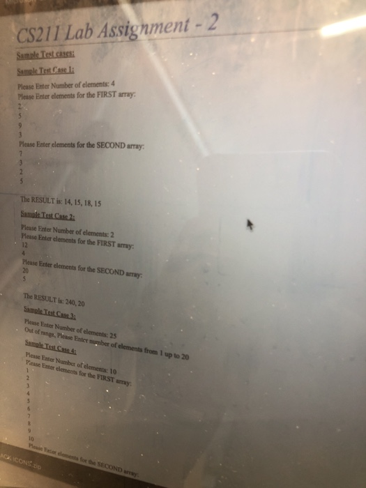 Solved Cs211 Lab Assignment 2 Write A C Program Which 6391