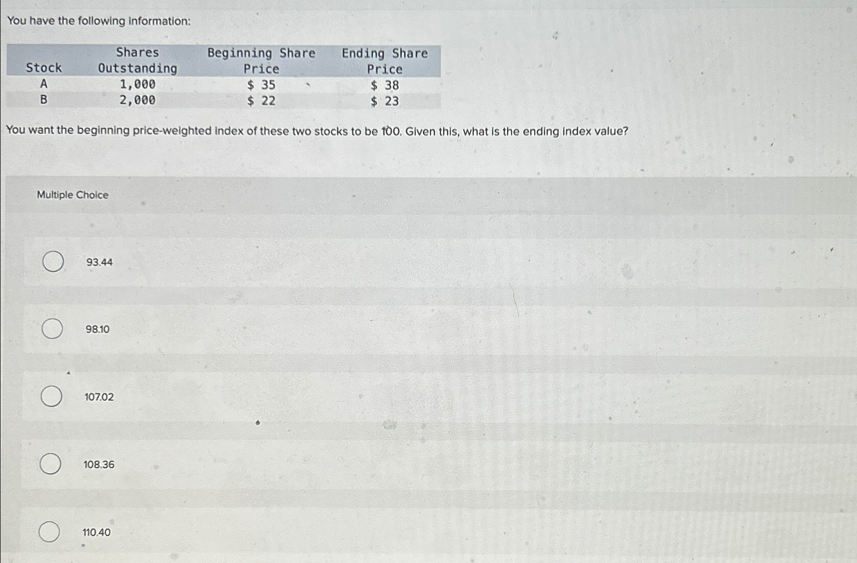 Solved You have the following | Chegg.com