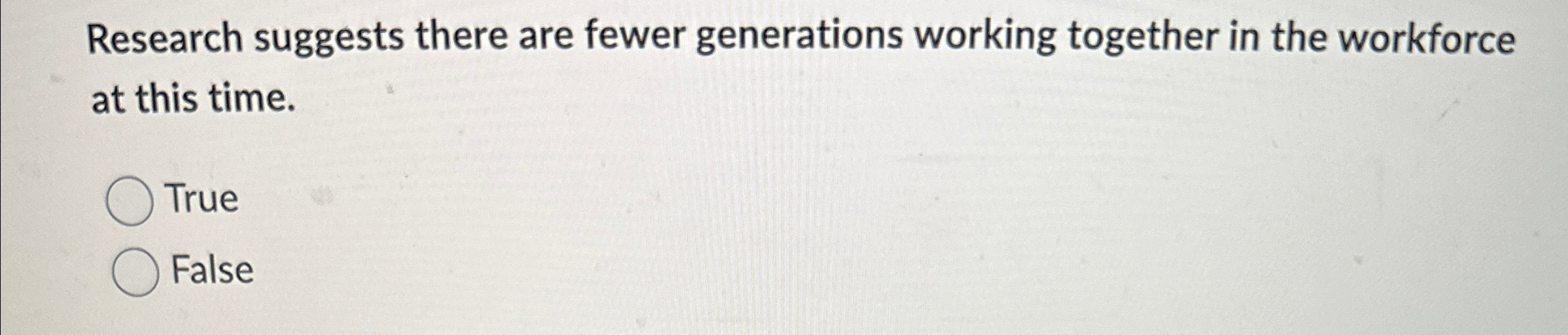 Solved Research suggests there are fewer generations working | Chegg.com