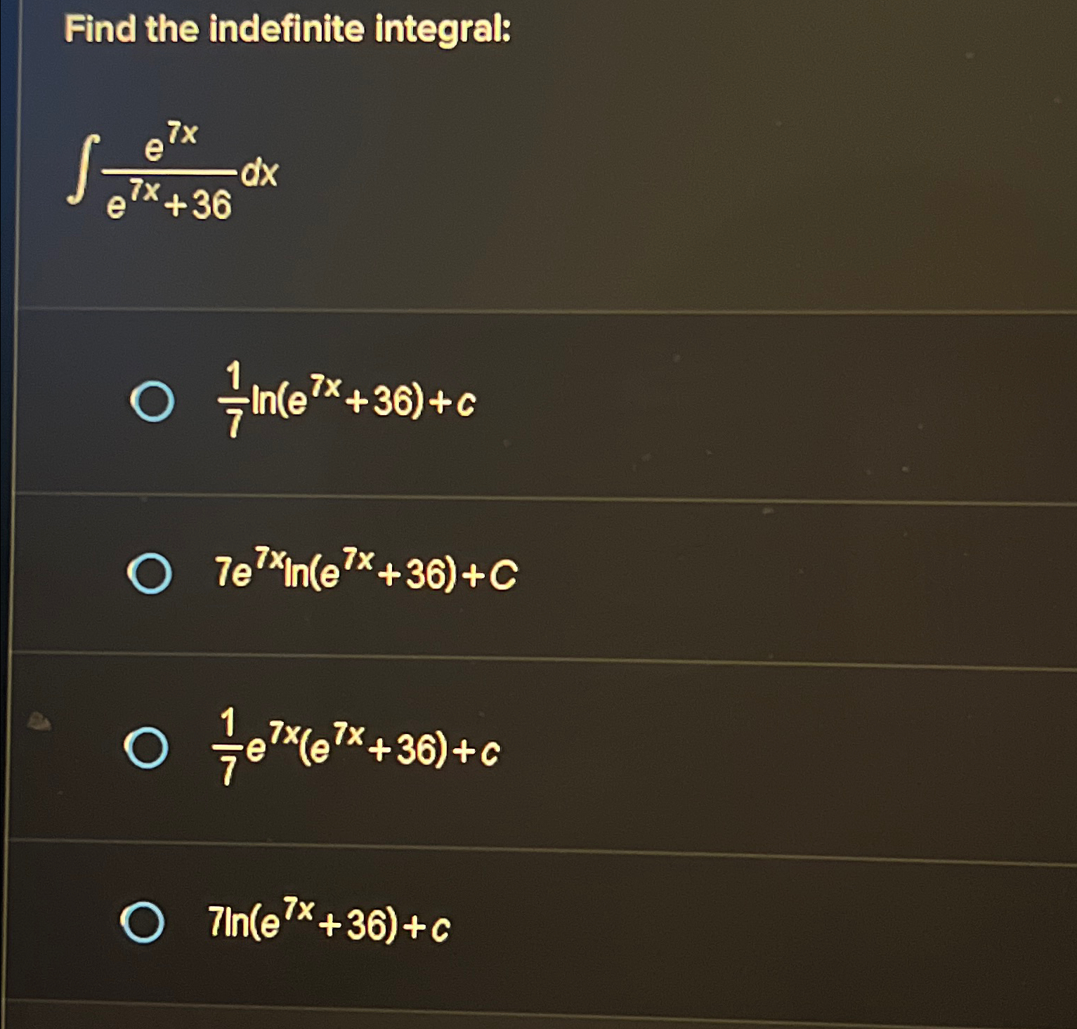 Solved Find the indefinite | Chegg.com