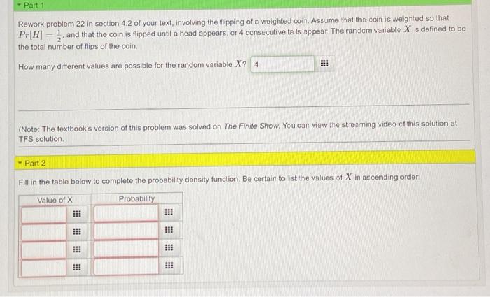 Solved - Part 1 Rework problem 22 in section 4.2 of your | Chegg.com