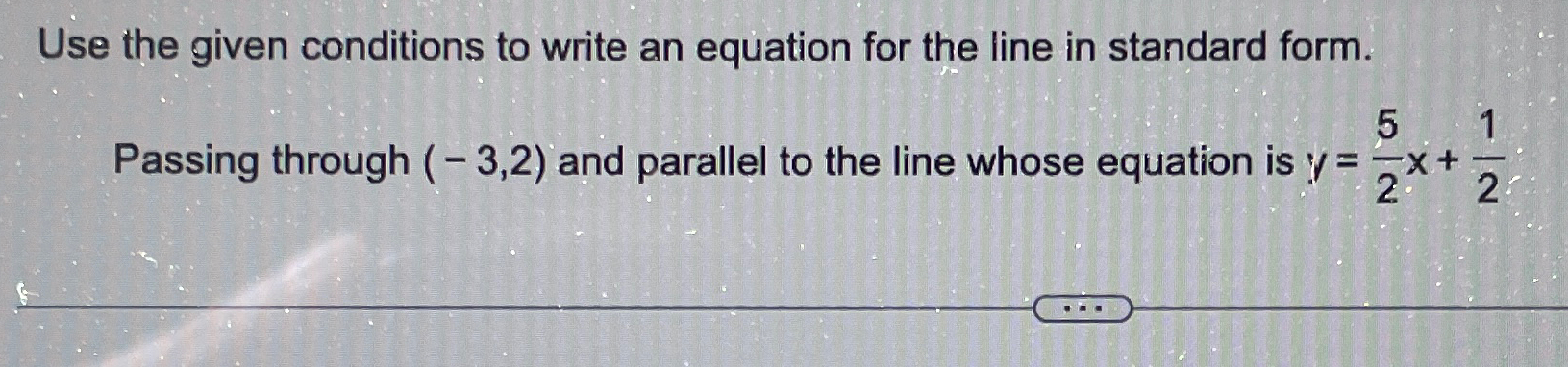Solved Use the given conditions to write an equation for the | Chegg.com