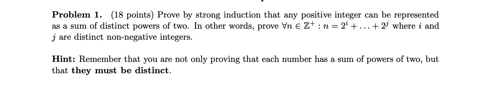 Solved Solve using strong induction pls | Chegg.com
