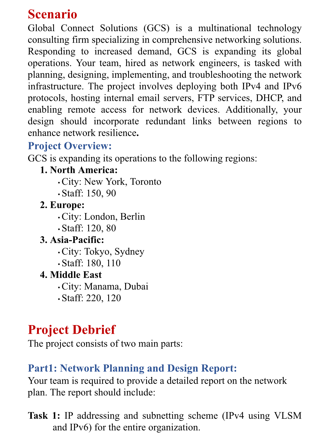 Solved ScenarioGlobal Connect Solutions (GCS) ﻿is a | Chegg.com