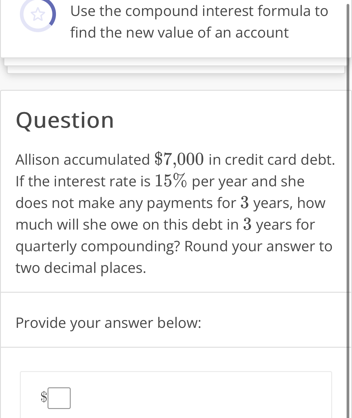 Solved Use the compound interest formula to find the new | Chegg.com