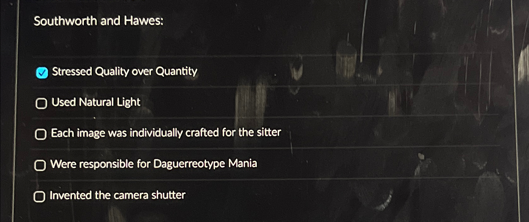 Solved Select ALL that applySouthworth and Hawes:Stressed | Chegg.com