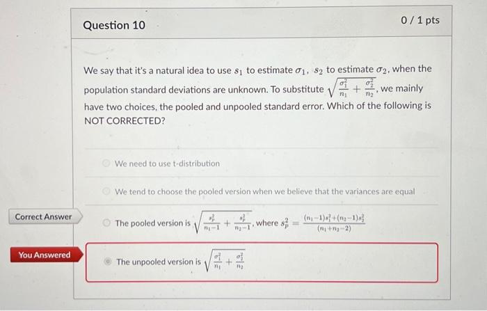 Solved how come the answer is 3rd? the unpooled version | Chegg.com