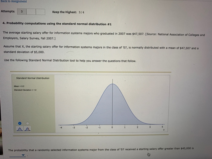 Solved Back to Assignment Attempts: Keep the Highest: 3/4 4. | Chegg.com