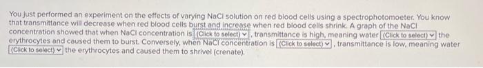 Solved You just performed an experiment on the effects of | Chegg.com