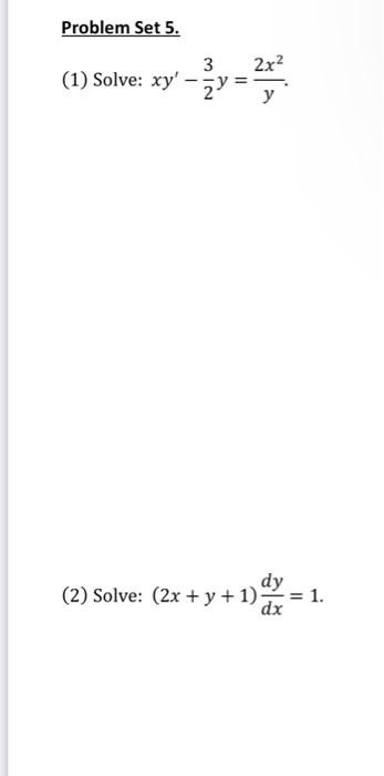Solved (1) Solve the IVP: (x2+1)y′+2xy=4x2,y(0)=31. (2) | Chegg.com