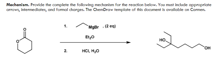 Solved Mechanism. Provide the complete the following | Chegg.com
