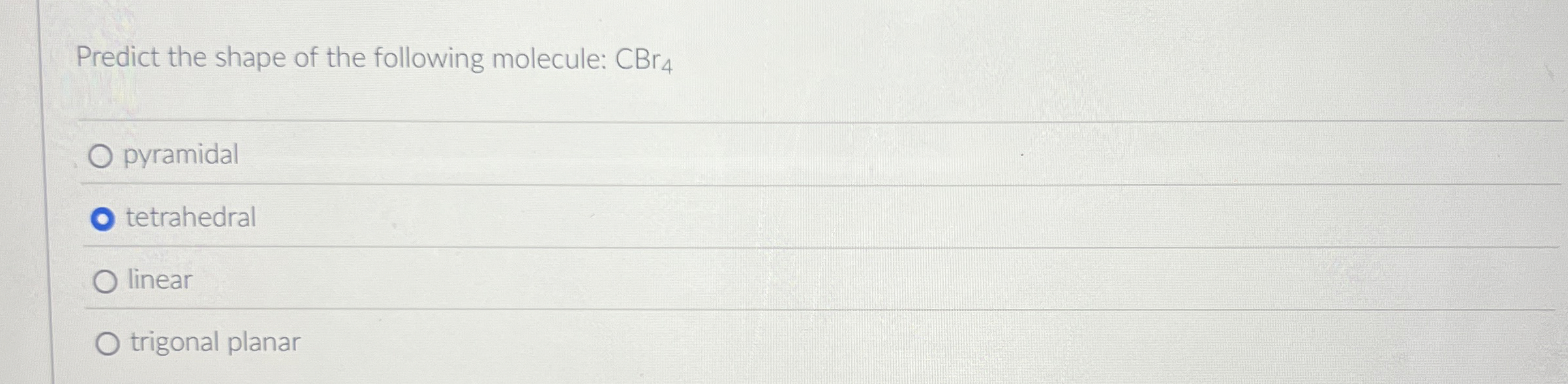 Solved Predict the shape of the following molecule: | Chegg.com