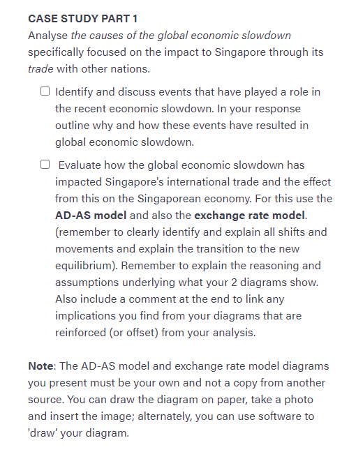 Solved CASE STUDY PART 1Analyse the causes of the global | Chegg.com
