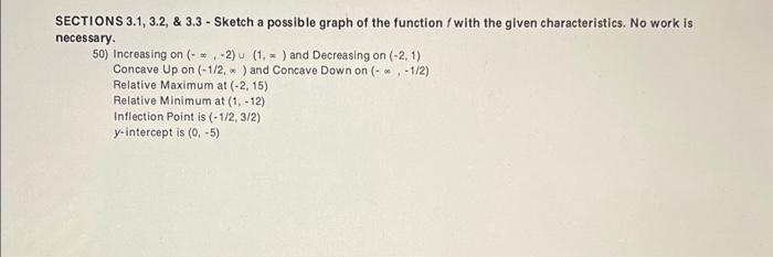 Solved SECTIONS 3.1, 3.2, \& 3.3.a - Use the graph of y=f(x) | Chegg.com
