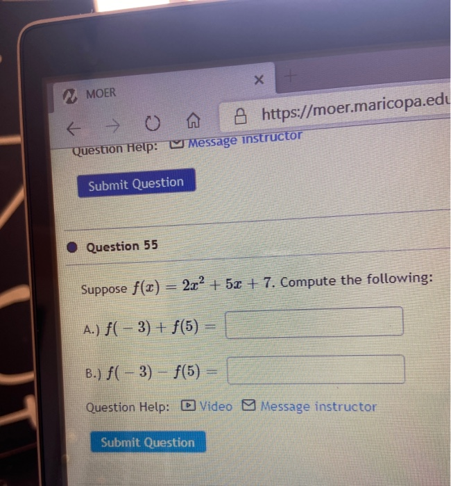 Solved Х + MOER 8 https://moer.maricopa.edu Question Help: | Chegg.com