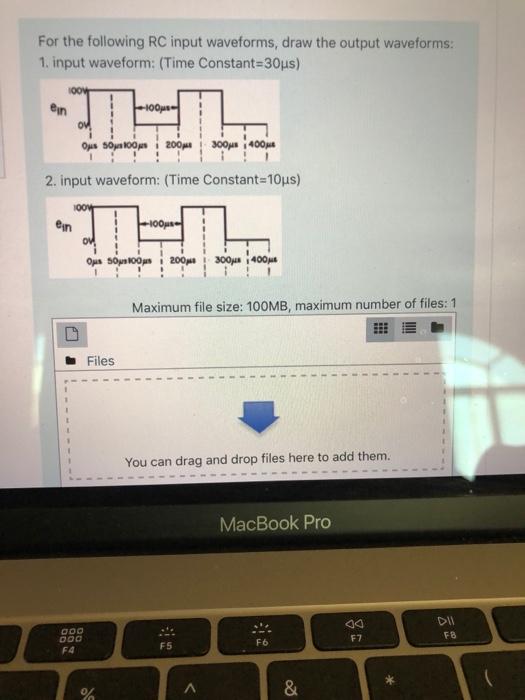 Solved For the following RC input waveforms, draw the output | Chegg.com