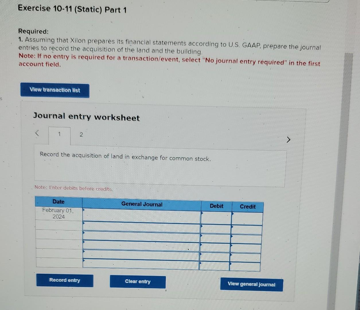 Solved Required information Exercise 10-11 (Static) IFRS; | Chegg.com