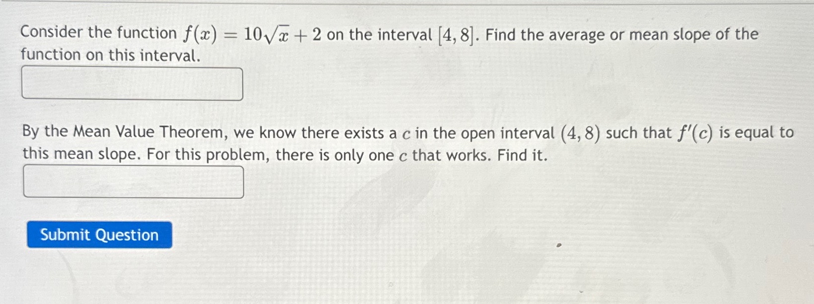 Solved Consider the function f(x)=10x2+2 ﻿on the interval | Chegg.com