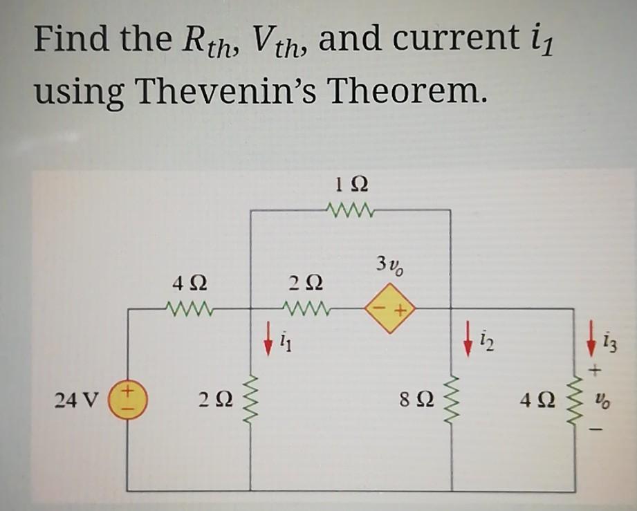 Solved Find the Rth, Vth, and current iſ using Thevenin's | Chegg.com