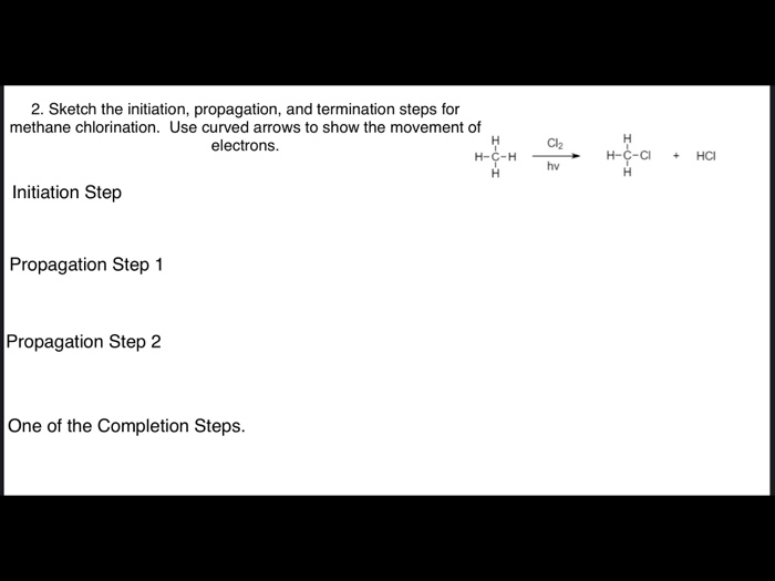 Solved 2. Sketch the initiation, propagation, and | Chegg.com
