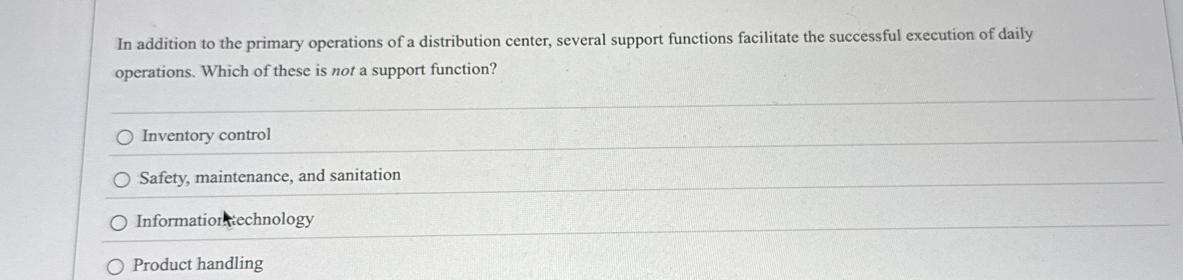 Solved In addition to the primary operations of a | Chegg.com