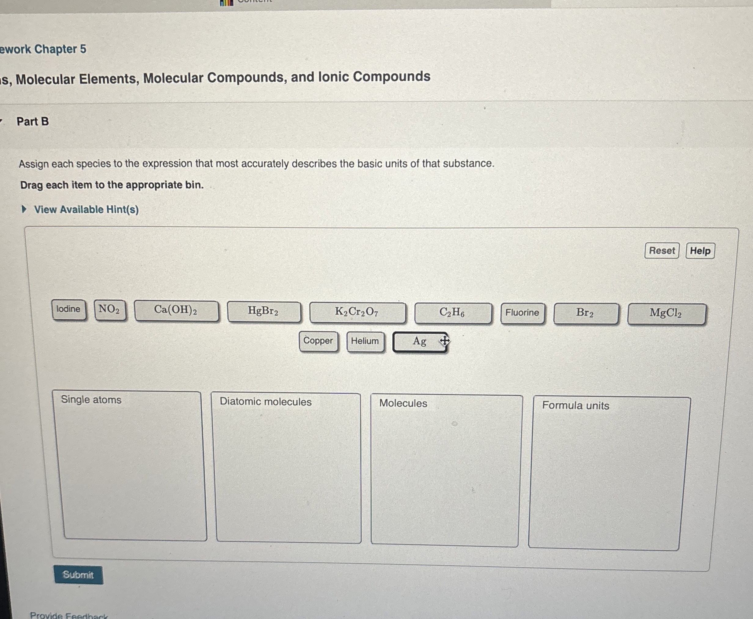 Solved Ework Chapter 5s ﻿molecular Elements Molecular