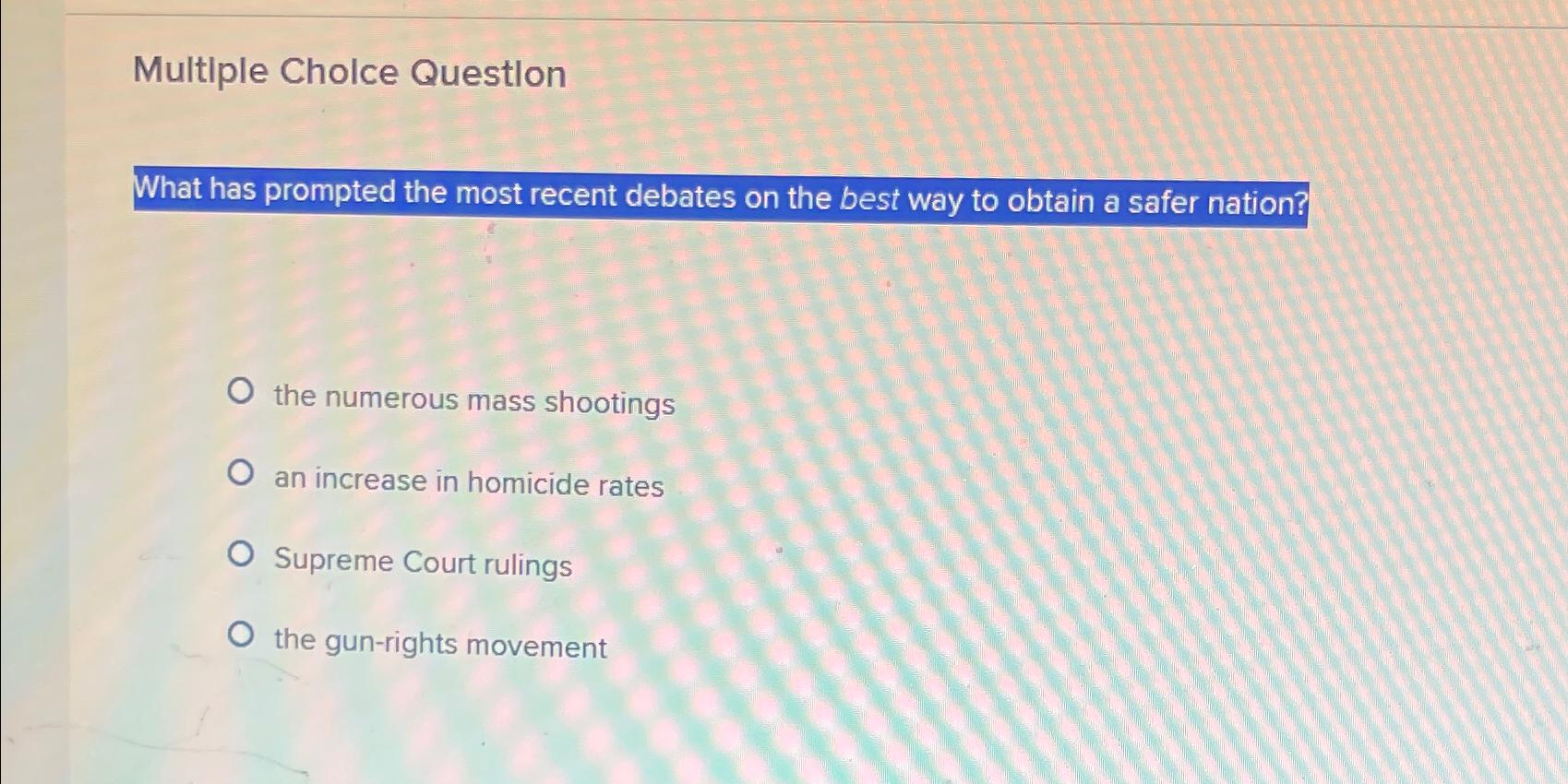 Solved Multiple Cholce QuestionWhat has prompted the most | Chegg.com