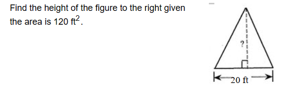 Solved Find the height of the figure to the right giventhe | Chegg.com