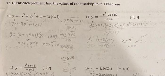Solved 13-16 For each problem, find the values of c that | Chegg.com
