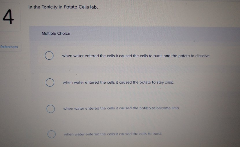 Solved 3 When conducting the Tonicity of Red Blood Cells | Chegg.com
