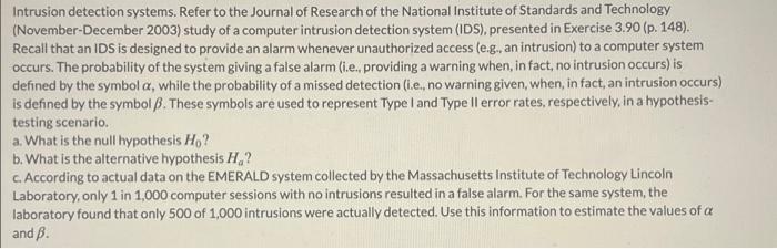 Solved Intrusion detection systems. Refer to the Journal of | Chegg.com