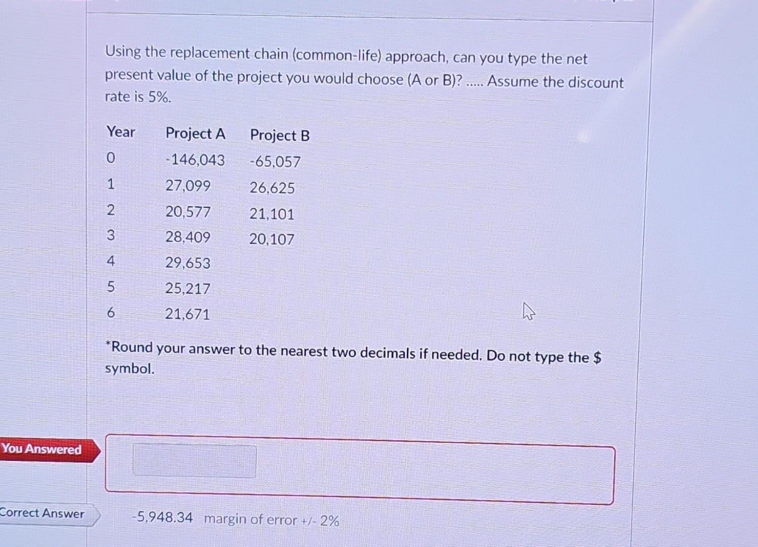 Solved Using the replacement chain (common-life) approach, | Chegg.com