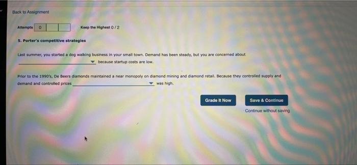 Solved Back to Assignment Attempts 0 Keep the Highest 0/2 5. | Chegg.com