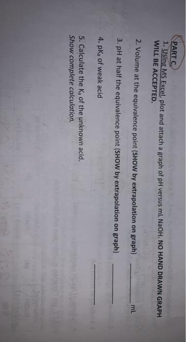 Solved PART C. 1. Using MS Excel, plot and attach a graph of | Chegg.com