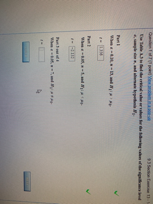 Solved Question 1 of 7 (1 point) View problem in a pop-up | Chegg.com