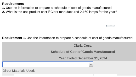 Solved Requirements1. ﻿Use the information to prepare a | Chegg.com