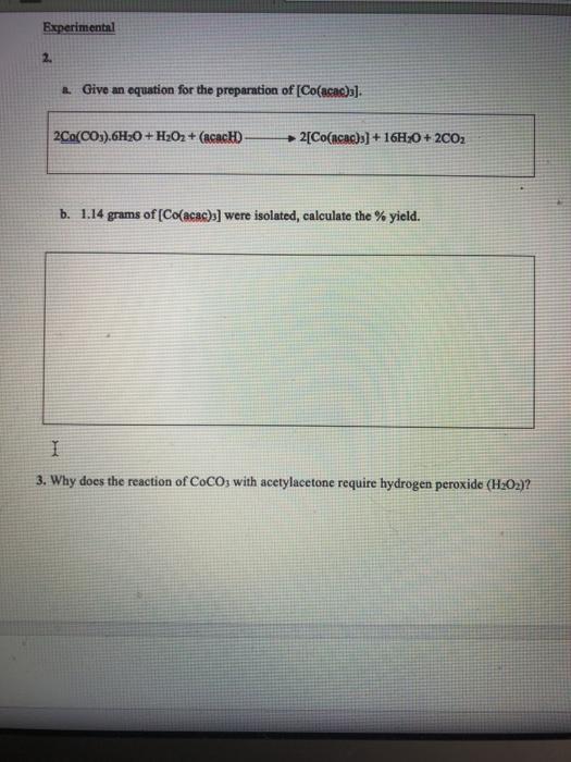 Solved Part 2: Preparation of | Chegg.com